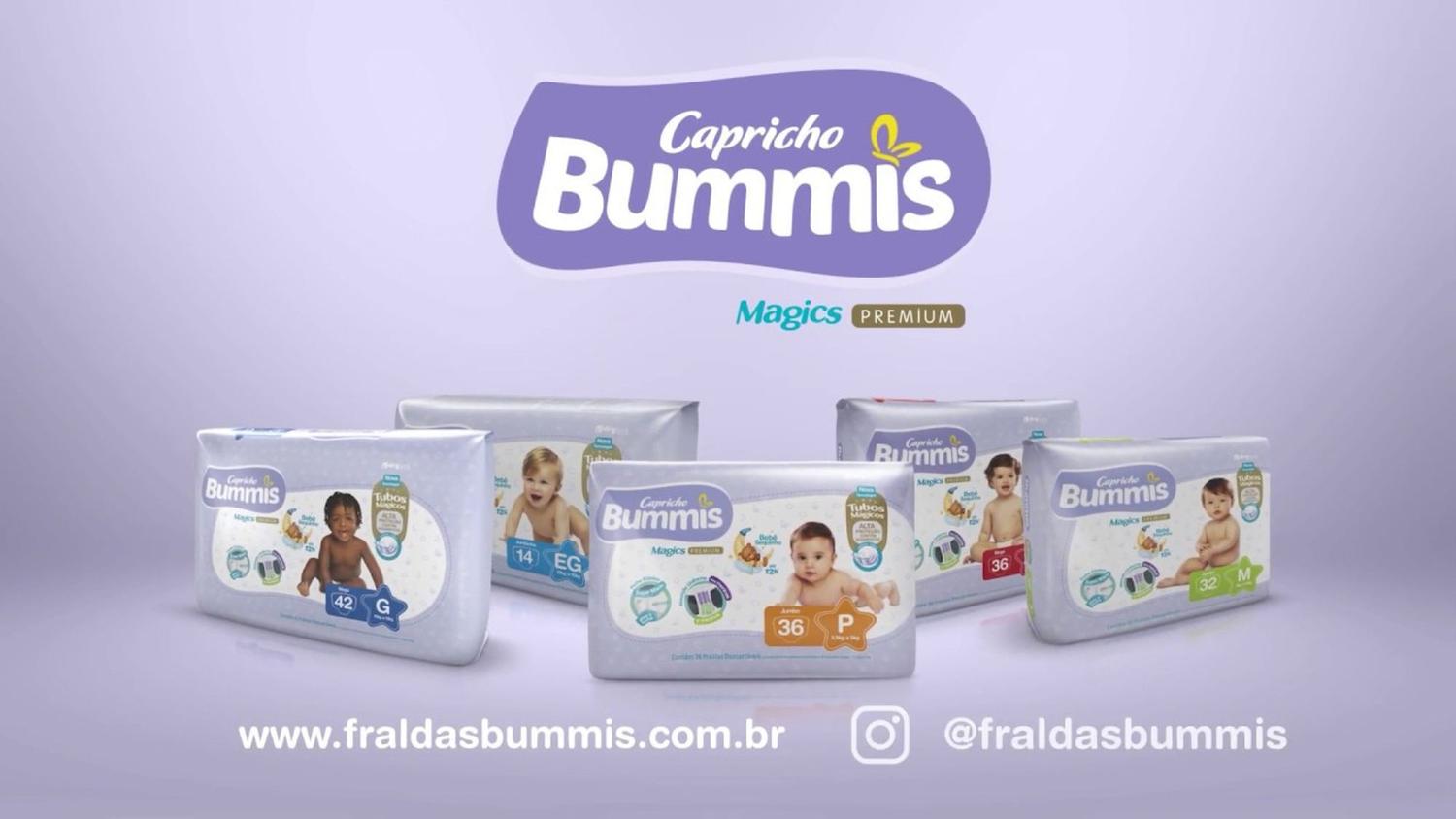 Fralda bummis magics premium tubos mágicos eg com 38 - 13kg a 15kg ...