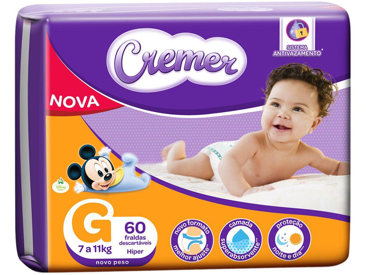 Fralda Cremer Disney Baby Tam. G - 7 a 11kg 60 Unidades - Fralda ...