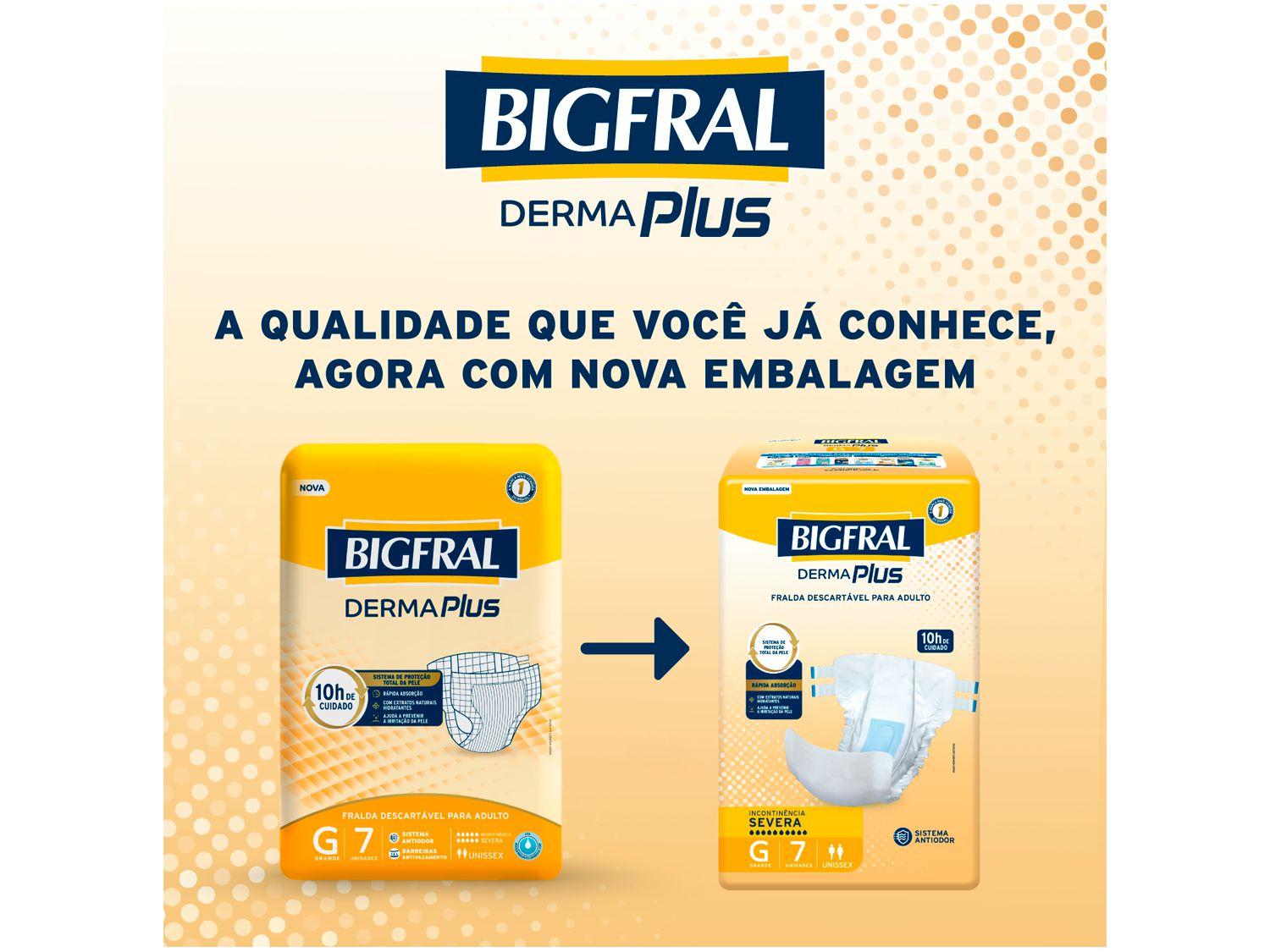 Fralda Geriátrica Bigfral Derma Plus G 7 Unidades - 1