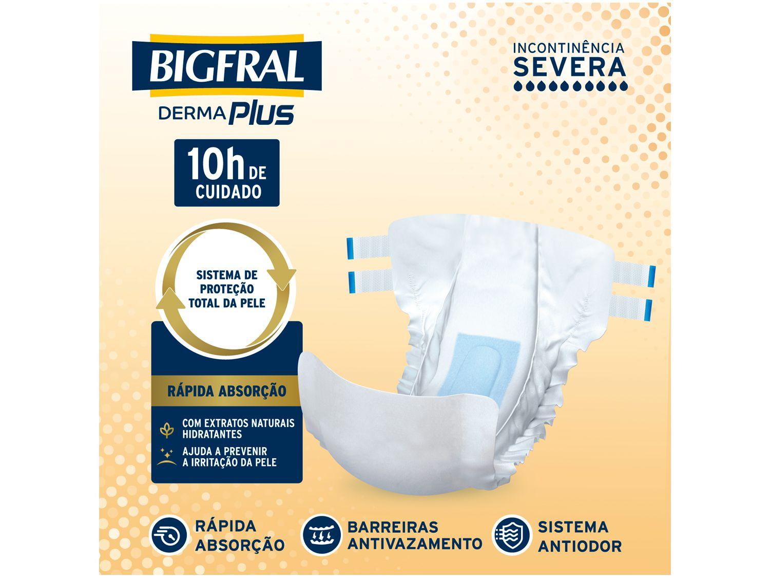 Fralda Geriátrica Bigfral Derma Plus G 7 Unidades - 1