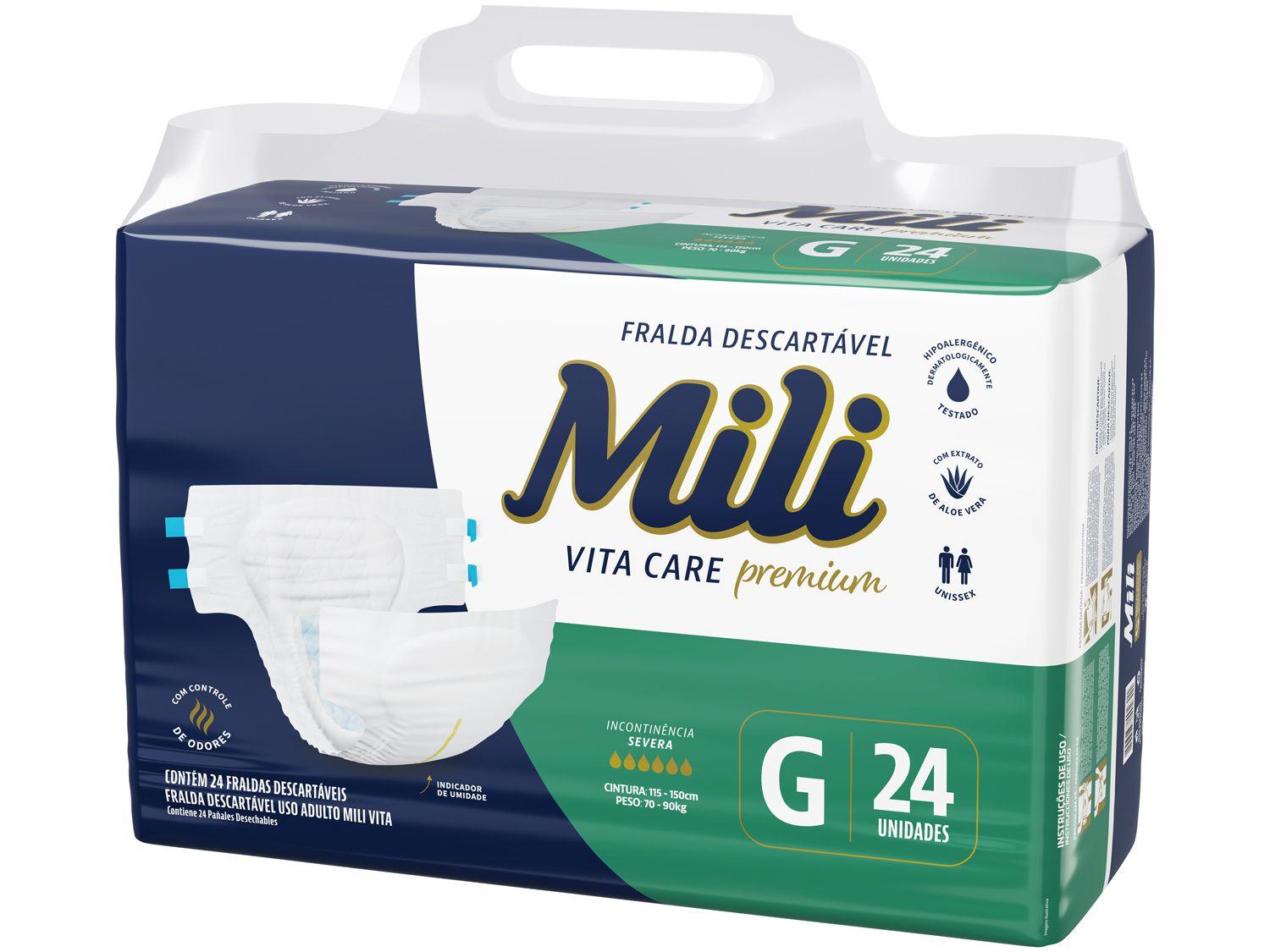 Fralda Geriátrica Mili Vita Care Premium G 24 Unidades