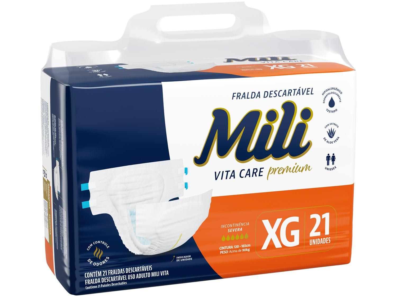 Fralda Geriátrica Mili Vita Care Premium XG 21 Unidades