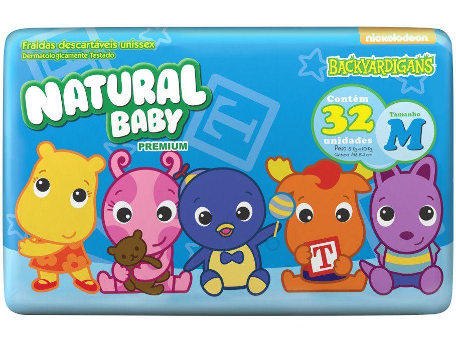 Fralda Natural Baby Premium Backyardigans Tam. M - 5 a 10kg 32 Unidades ...