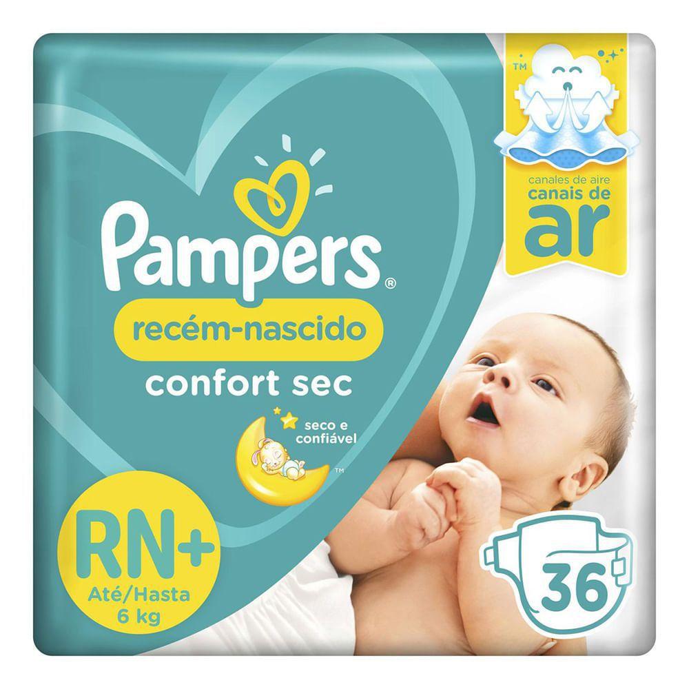 Fralda Pampers Confort Sec Recém-Nascido Tamanho RN Pacote Mega ...