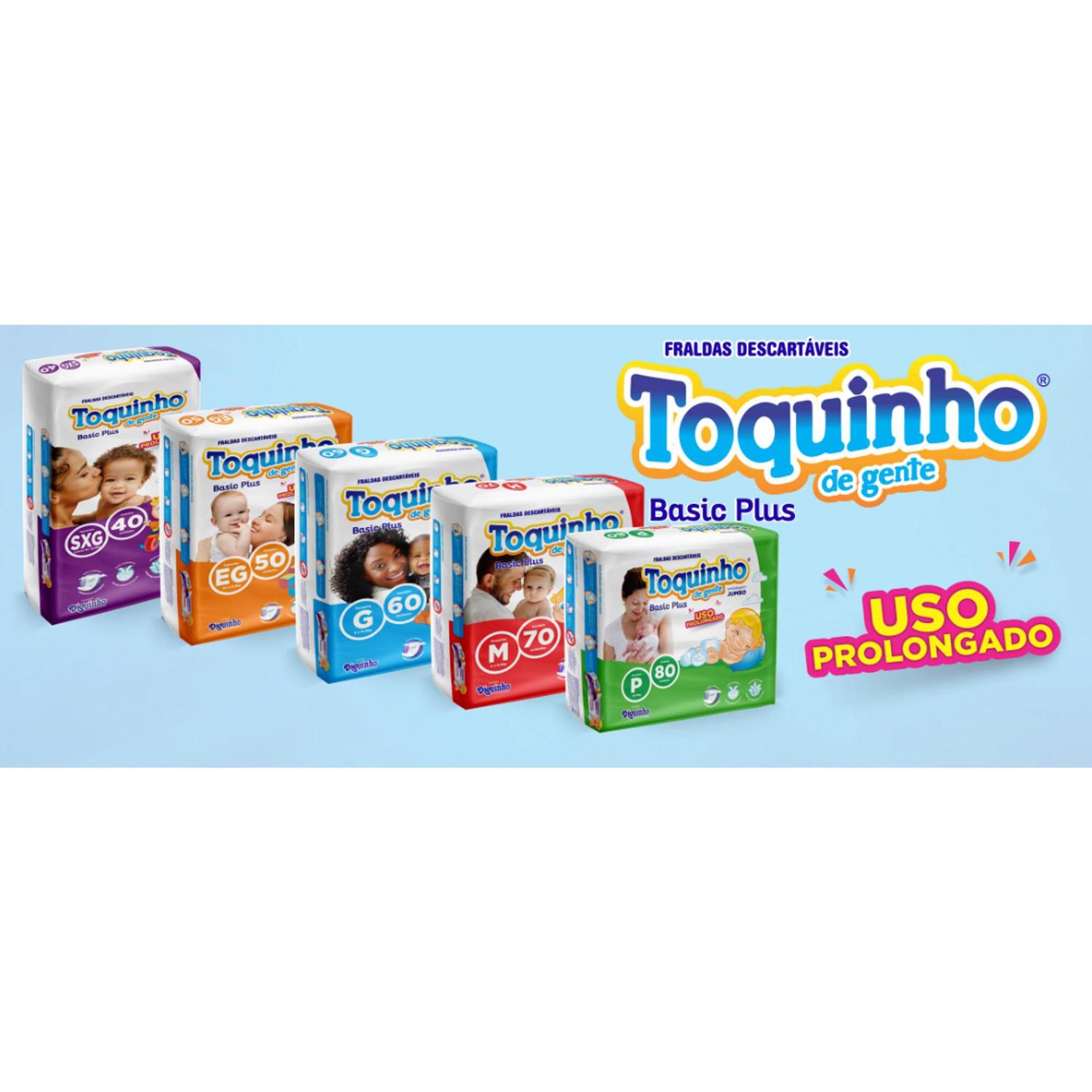 Fralda Toquinho de Gente Basic Plus 6 Pacotes Tamanho M - 70 Unidades ...