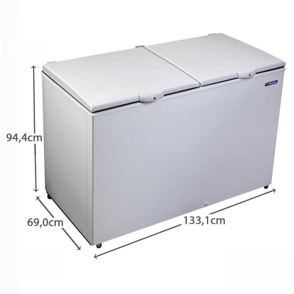 Freezer e Refrigerador Horizontal (Dupla Ação) 2 Tampas 419 Litros ...