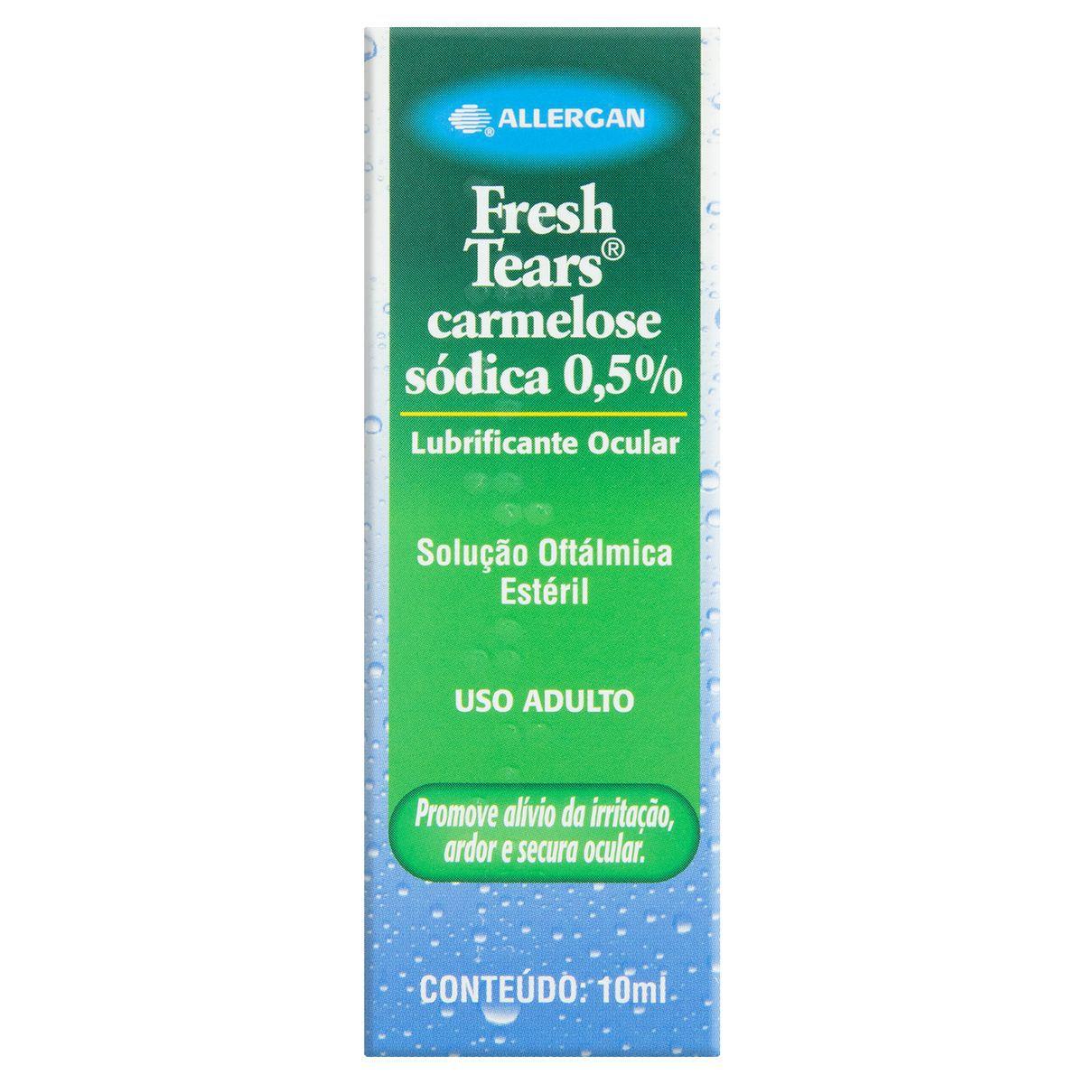 Fresh Tears 5mg/mL, caixa com 1 frasco gotejador com 10mL de solução de ...