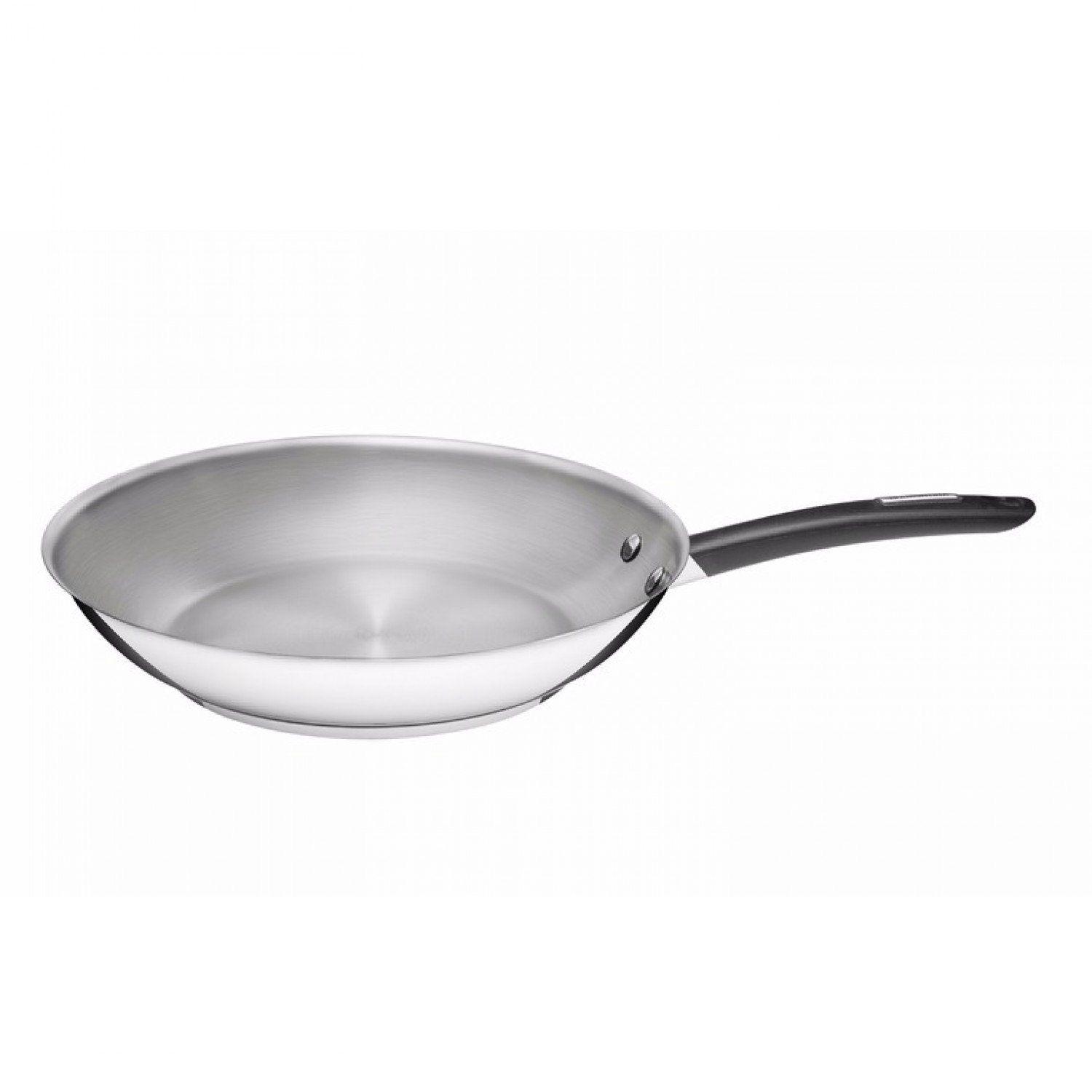 Frigideira Aço Inox Funda com Fundo Triplo e Cabo de Silicone 26cm ...
