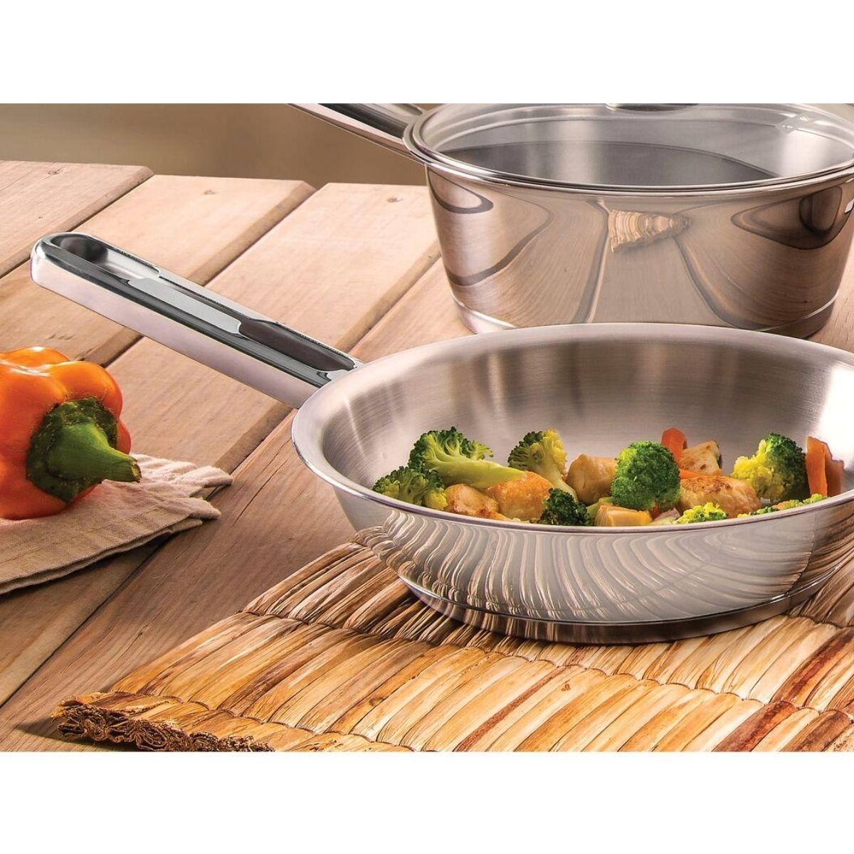 Frigideira em Aço Inox Fundo Triplo Allegra Tramontina 20cm ...