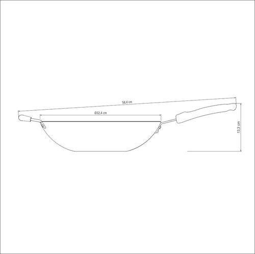 Frigideira Wok Tramontina 32 Cm Starfon T1 Vermelho - Panela Wok ...