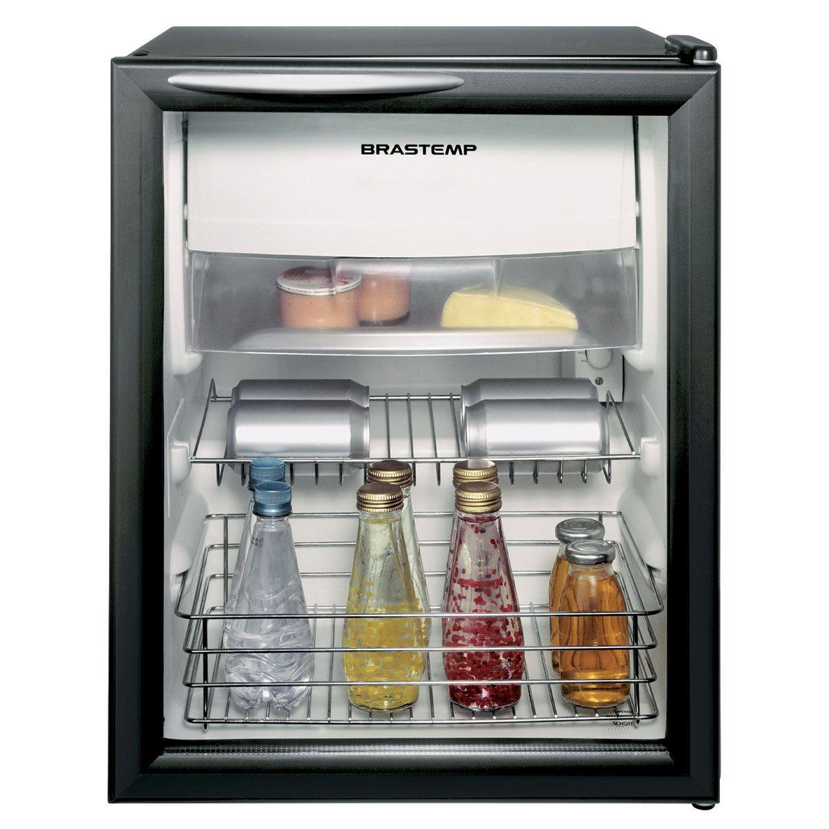 Frigobar Brastemp 76 Litros Porta de Vidro Preto 110V BZA08AEANA ...