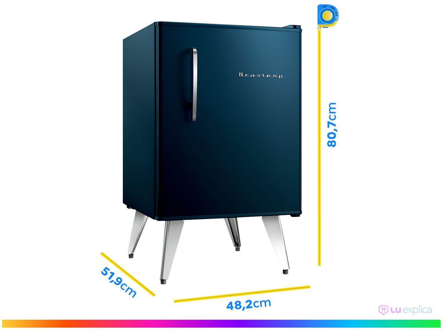 Frigobar Brastemp 76L Azul Meia-noite Retrô BRA08HZ