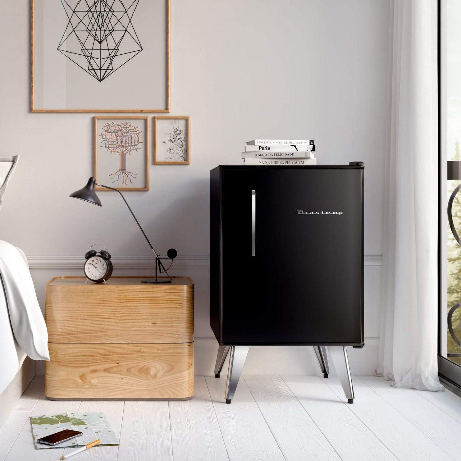 Frigobar Retrô 76L Brastemp 127V Preto - Frigobar - Magazine Luiza