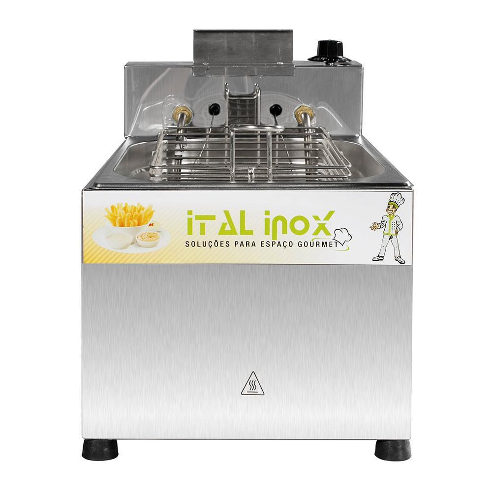 Fritadeira elétrica 1 cuba 7 litros óleo feoi-7 220v - ital inox ...