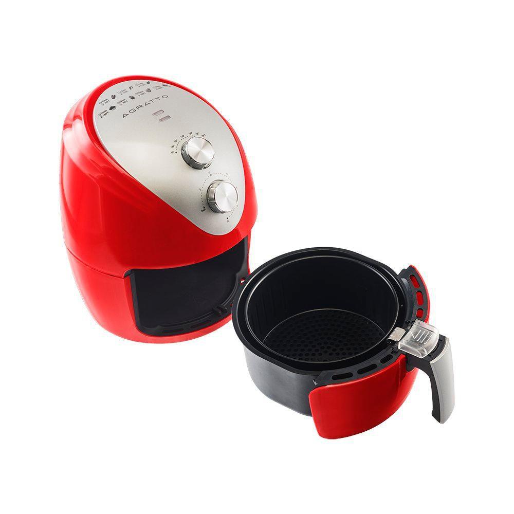 Fritadeira Eletrica Air Fryer Vermelha 2,5 Litros Silver 127V - Agratto ...