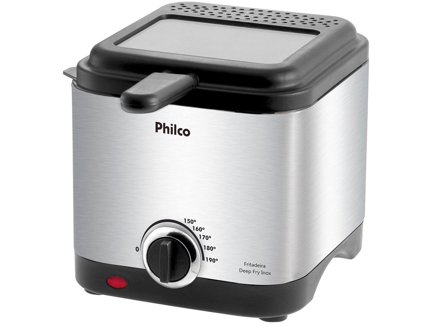 Fritadeira Elétrica com Óleo Philco - Deep Fry Inox Preta 1,8L ...