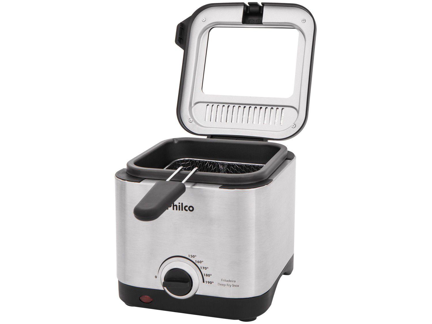Fritadeira Elétrica com Óleo Philco - Deep Fry Inox Preta 1,8L ...
