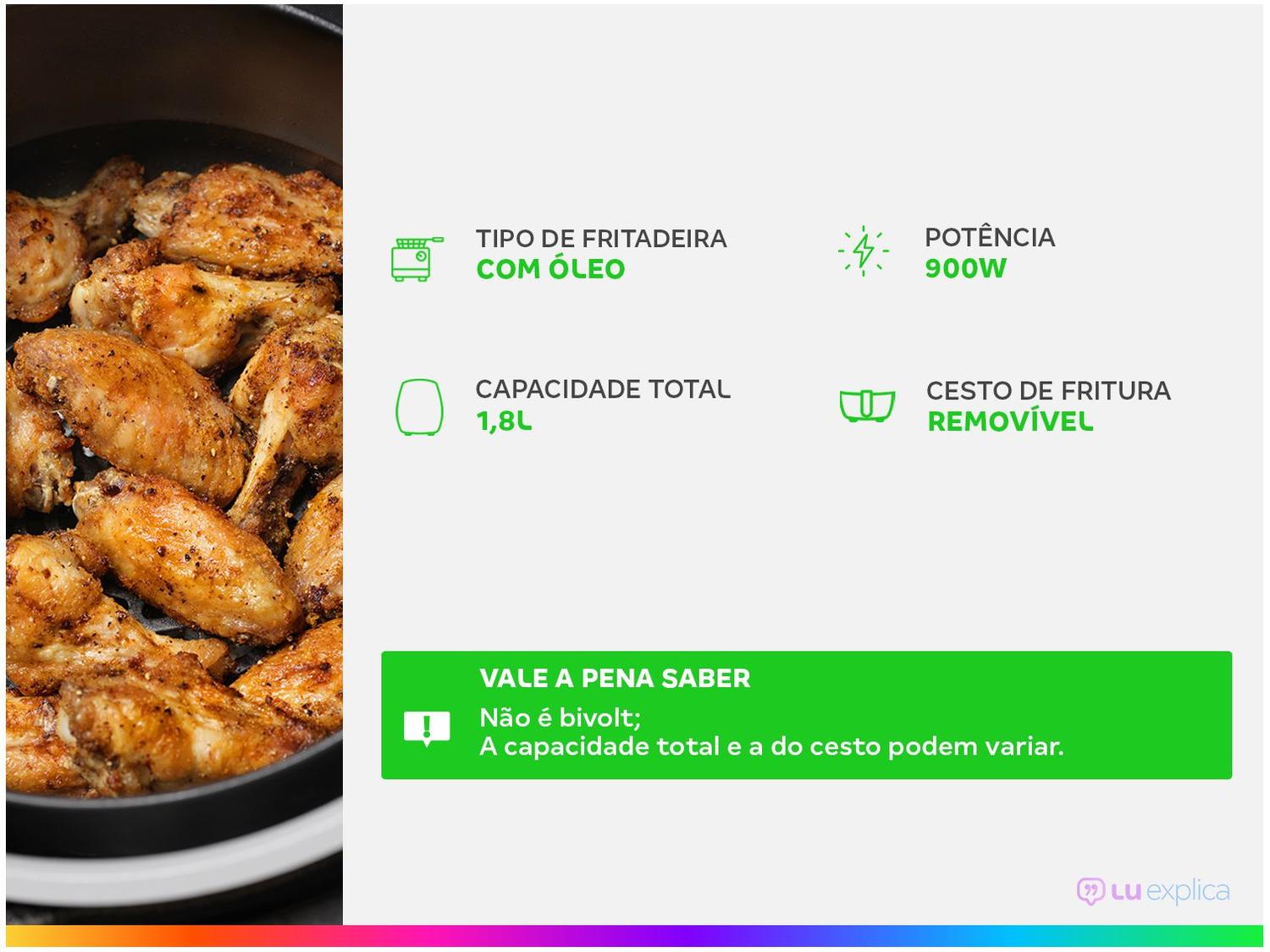 Fritadeira Elétrica com Óleo Philco Deep Fry Inox Preta 1,8L