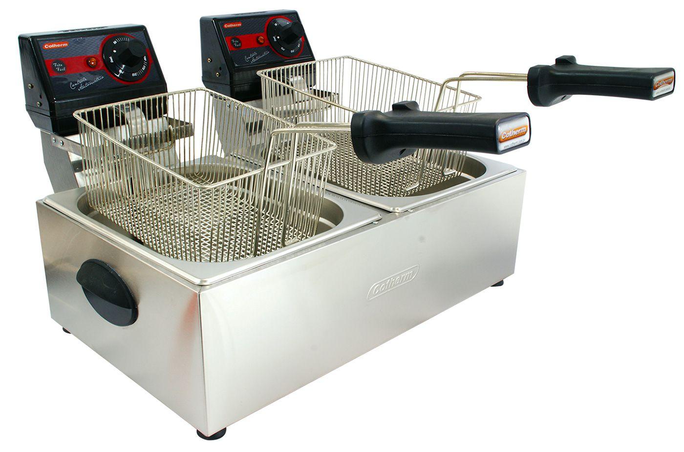 Fritadeira Elétrica Profissional 2 Cubas 5 Litros Frita Fácil Cotherm ...