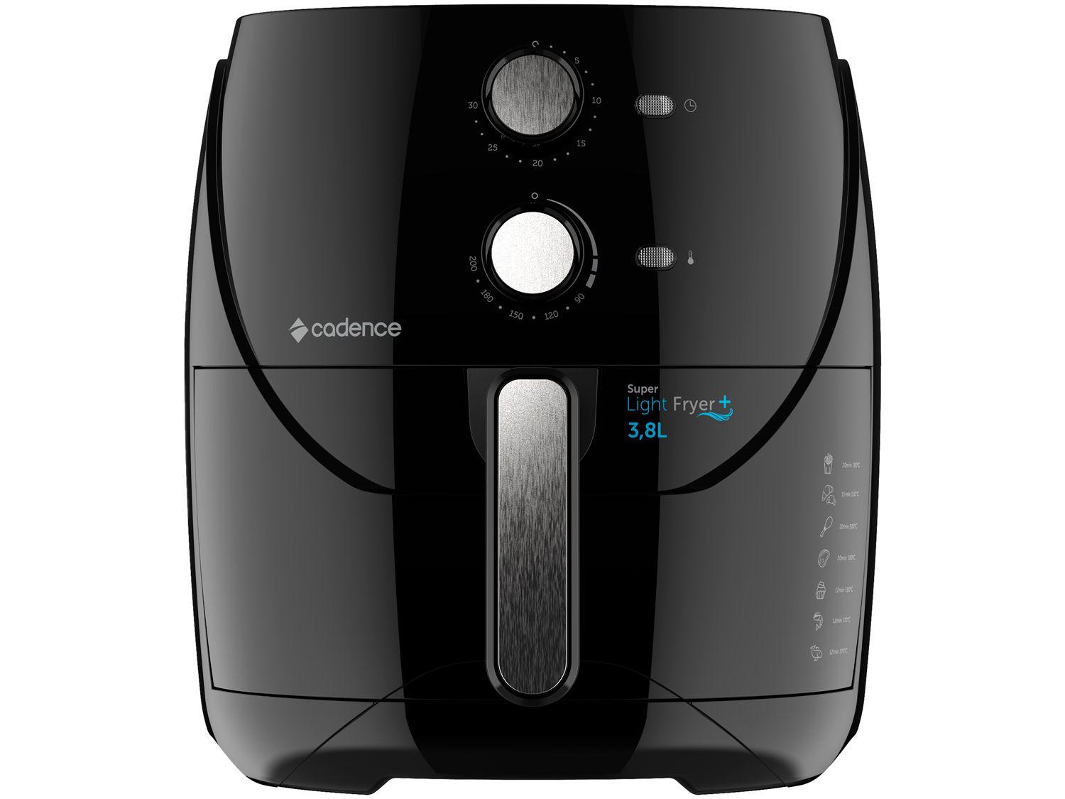 Fritadeira Elétrica Sem Óleoair Fryer Cadence Frt555 Super Light Fryer Preta 38l Com Timer