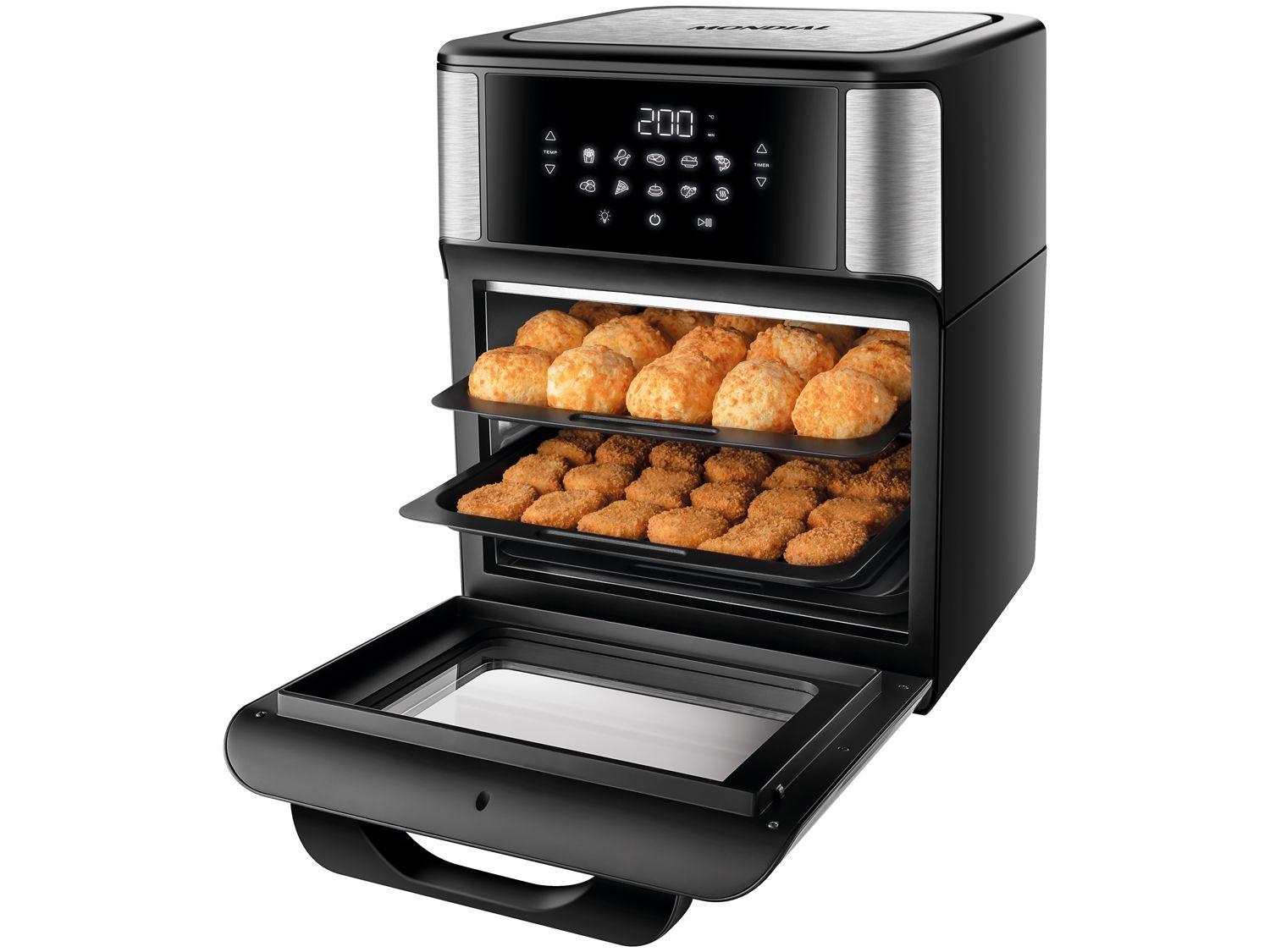 Fritadeira Elétrica sem Óleo/Air Fryer Mondial Forno Oven AFON-12L-BI ...