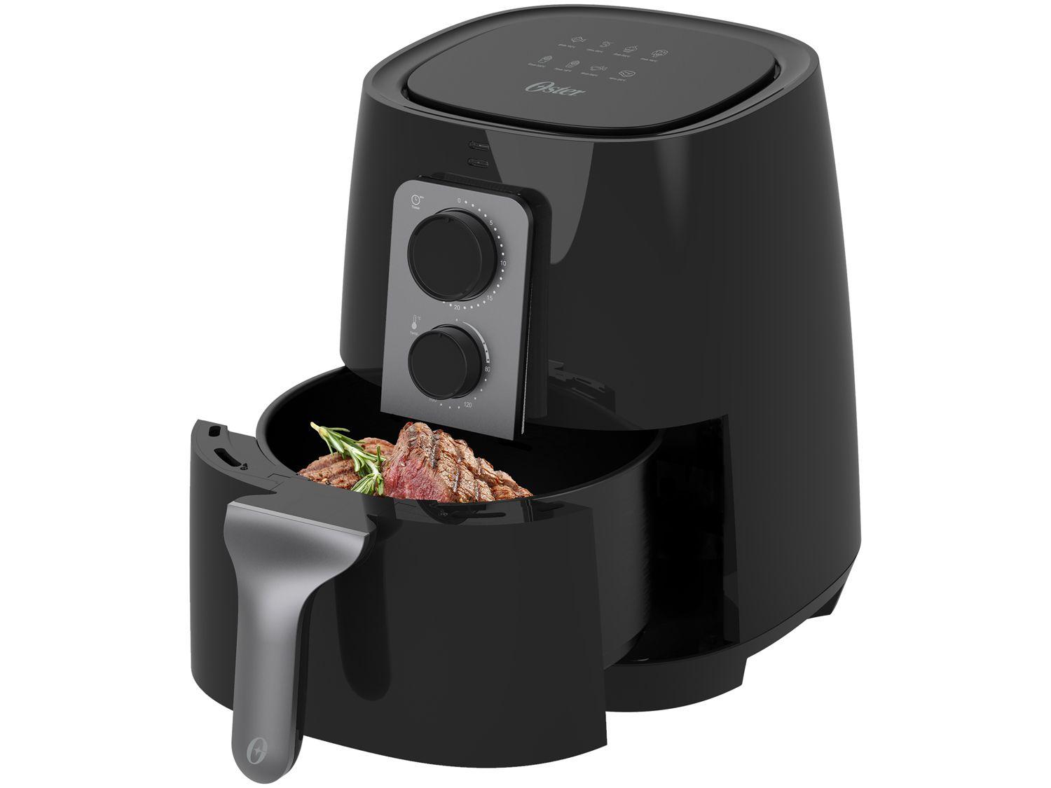 Fritadeira Elétrica sem Óleo/Air Fryer Oster OFRT590 Preta 3,3L com Timer