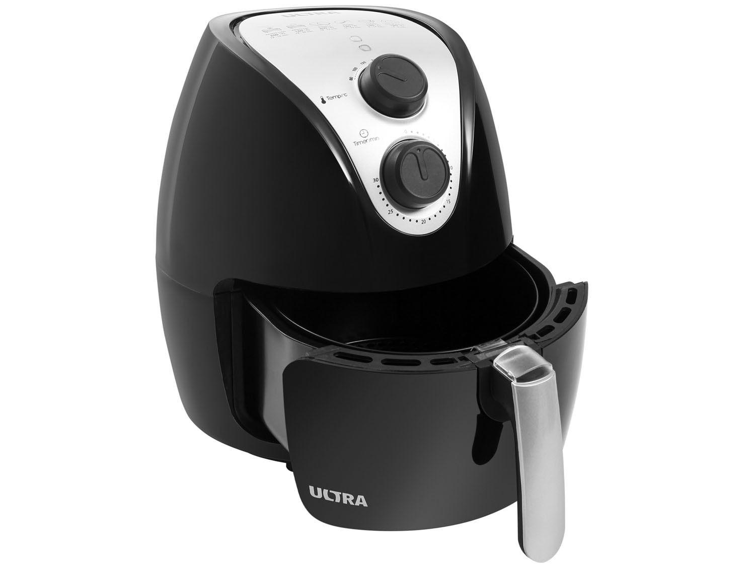 Fritadeira Elétrica Sem Óleo/Air Fryer Ultra - AF-10 Preta e Prata 2L ...