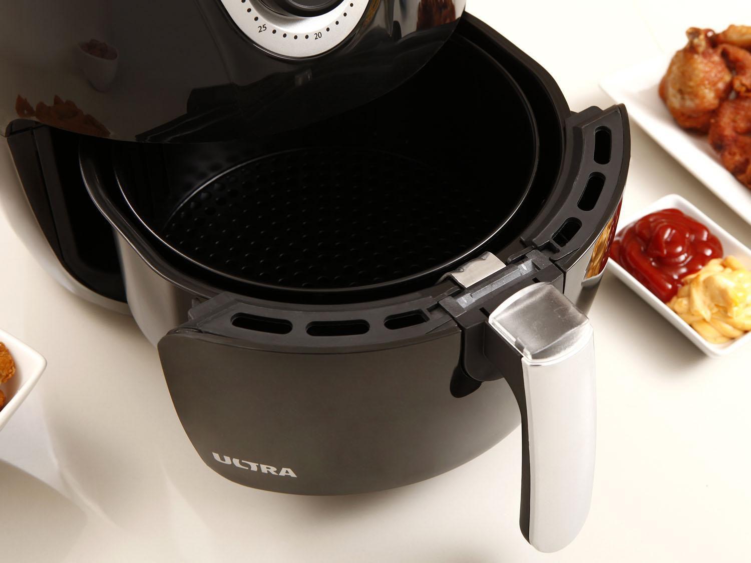 Fritadeira Elétrica Sem Óleo/Air Fryer Ultra - AF-10 Preta e Prata 2L ...