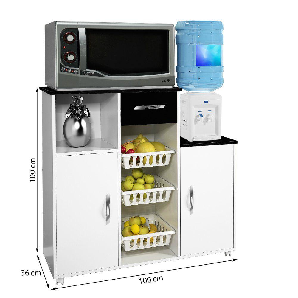 Fruteira Multiuso 2 Portas 1 Gaveta Croácia Top Line CHF Móveis ...