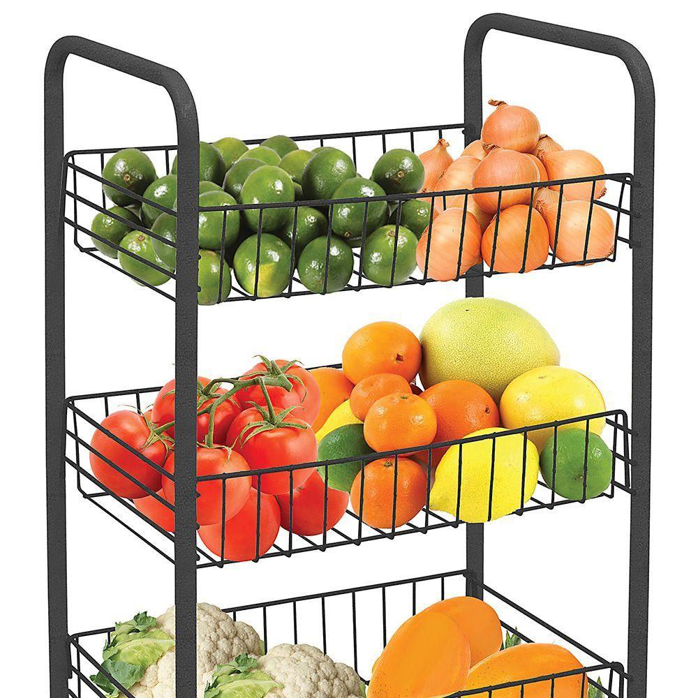 Fruteira Para Cozinha Multiuso Gaia Preto Craqueado - Lyam Decor ...