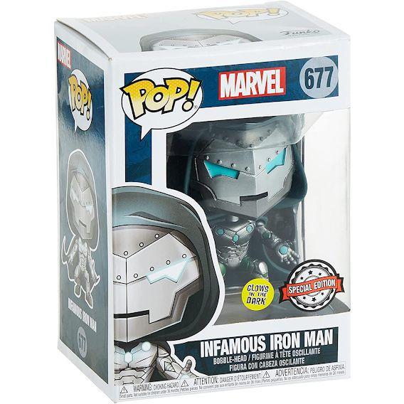 Funko Pop! Marvel Infamous Iron Man 677 Glows In The Dark - Funko ...