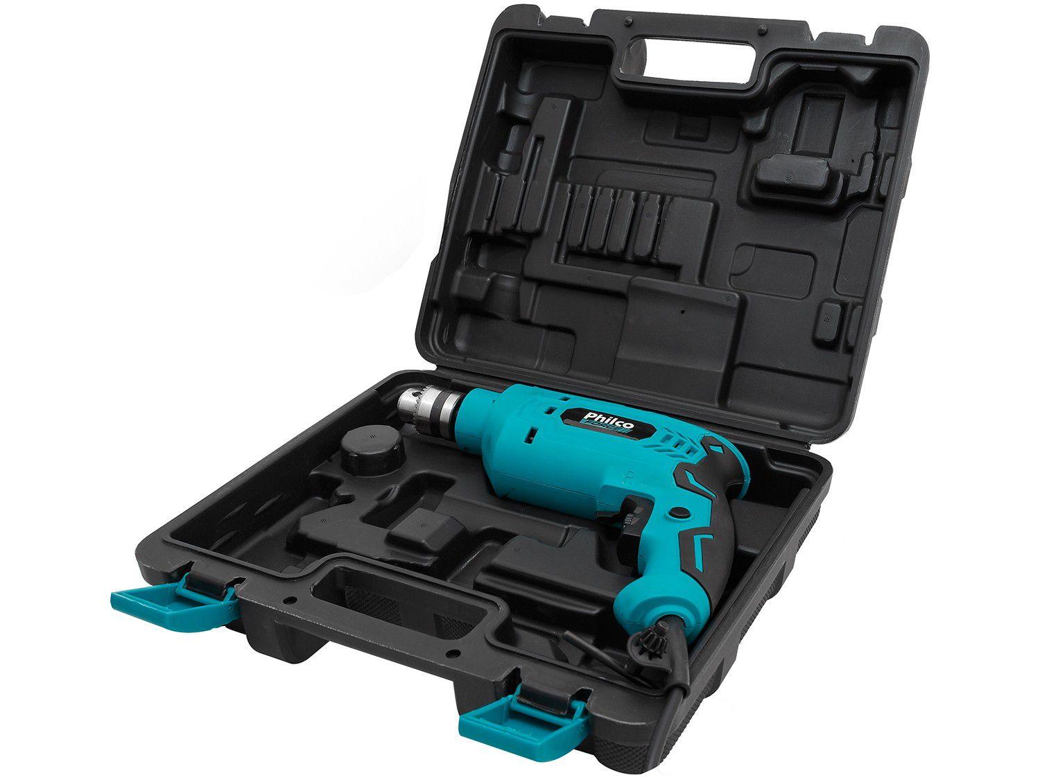 Furadeira de Impacto Philco Force 650W 5 Velocidades 3/8” com Maleta PFU01M