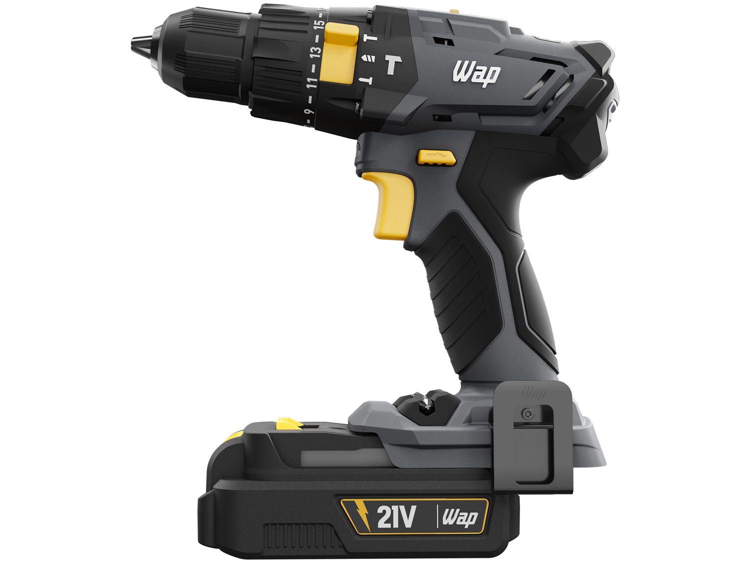 Furadeira e Parafusadeira de Impacto WAP a Bateria 1500 mAh com Maleta ...