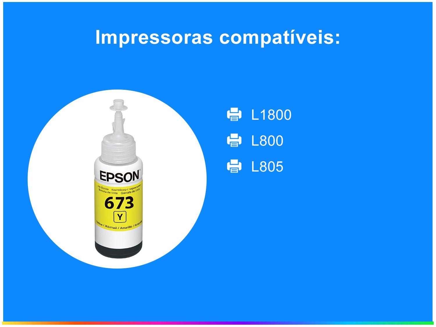 Garrafa de Tinta Epson Amarelo - T673420-AL - Refil de Tinta - Magazine ...