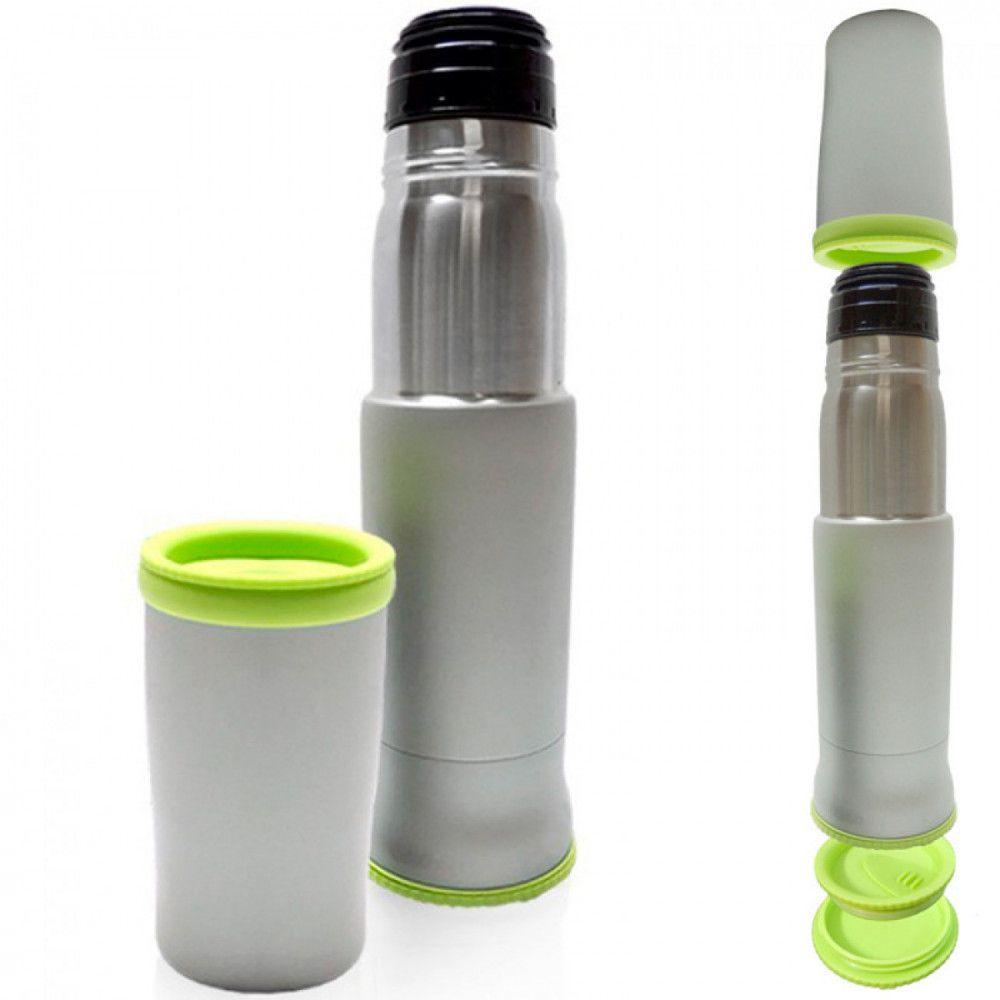 Garrafa Termica 2 em 1 Trip 500 Ml + Copo Termico 200 Ml Guepardo ...