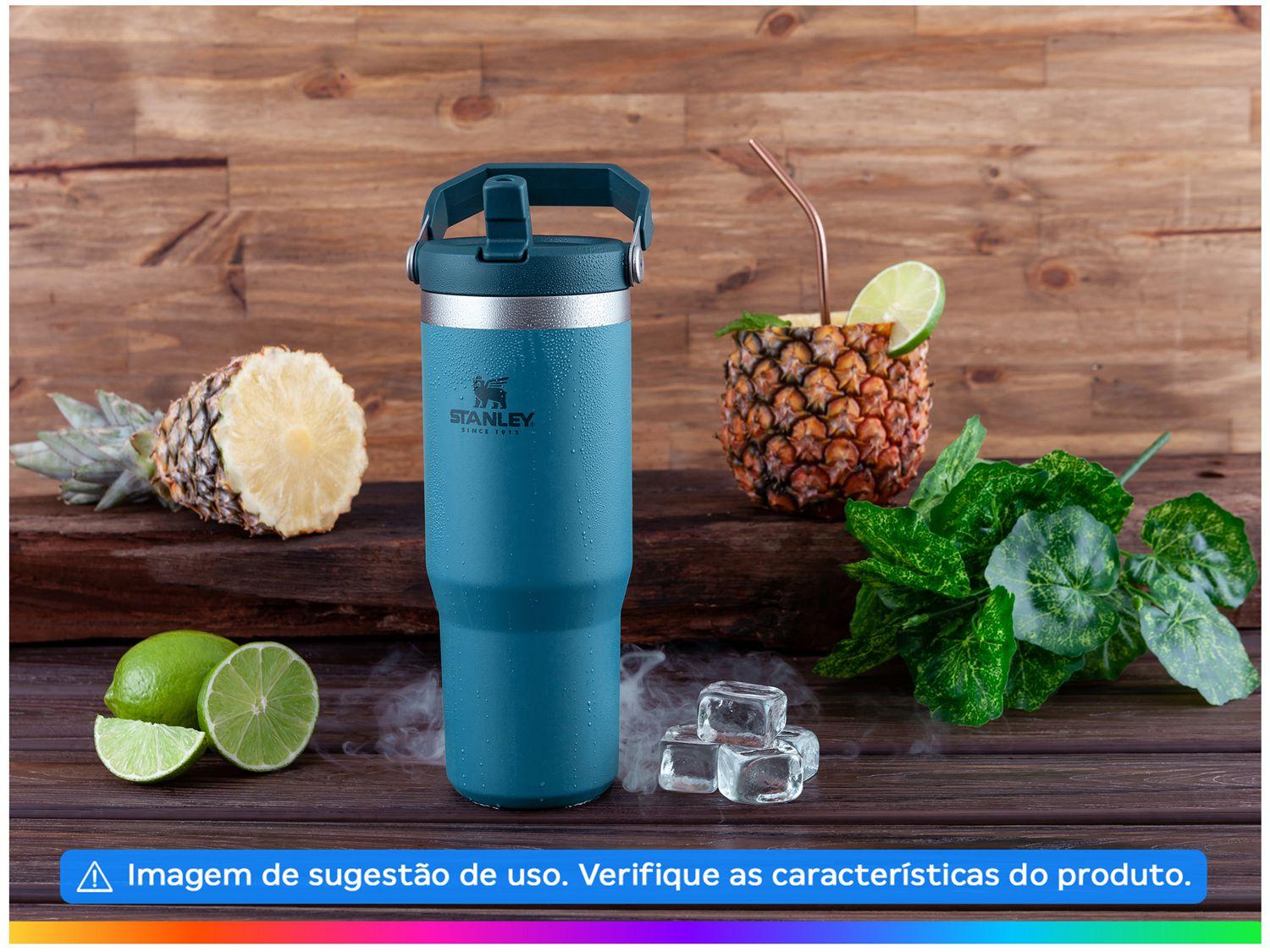 Garrafa Térmica Inox Stanley 887ml Flip Straw Lagoon