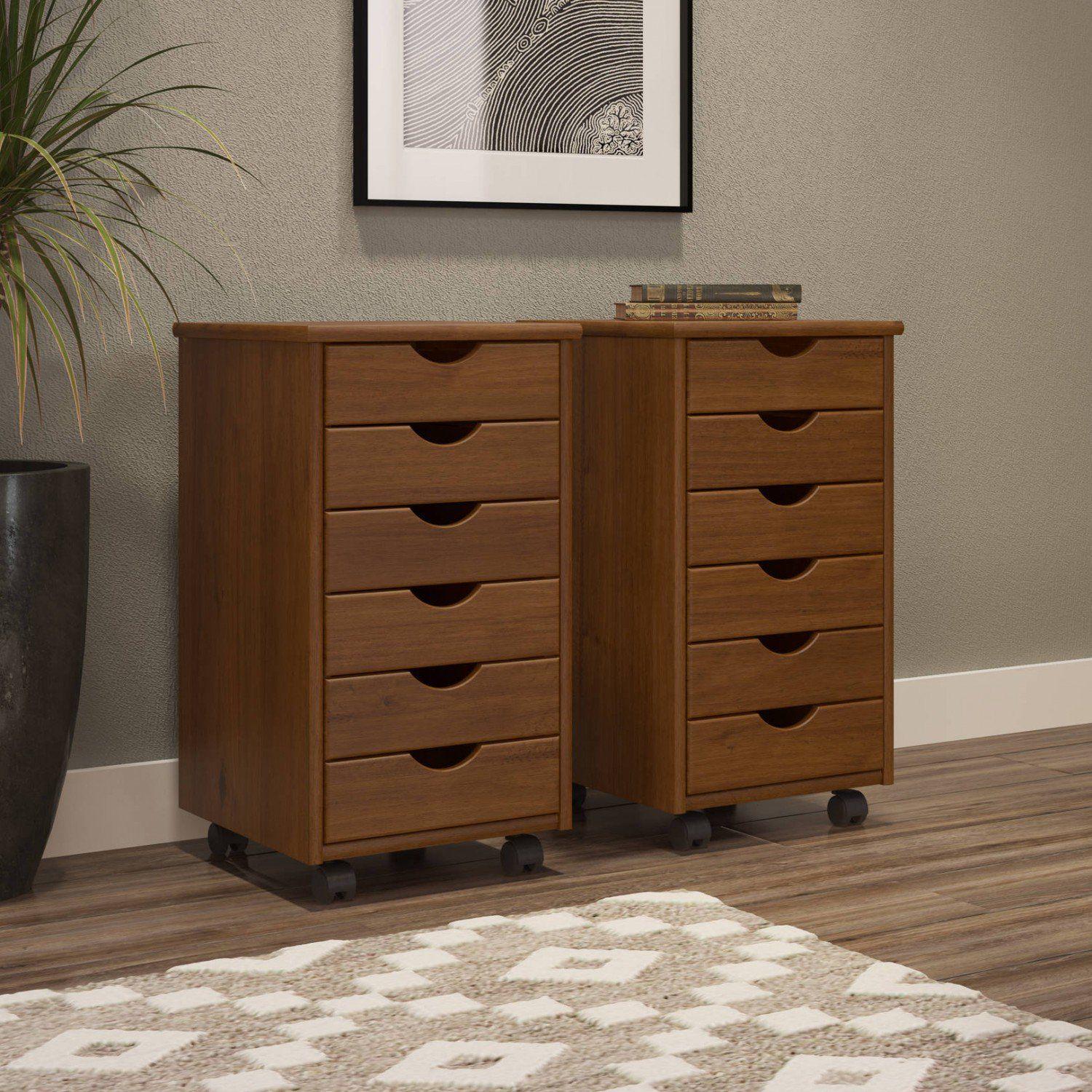 Gaveteiro 6 Gavetas Madeira Maciça Nilo Inter Link Pinhão - Gaveteiro ...