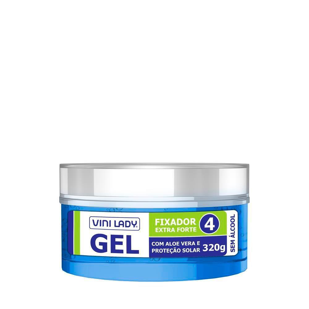 Gel para Cabelo Fixação Extra Forte Nº4 320g Vini Lady - Modelador e ...