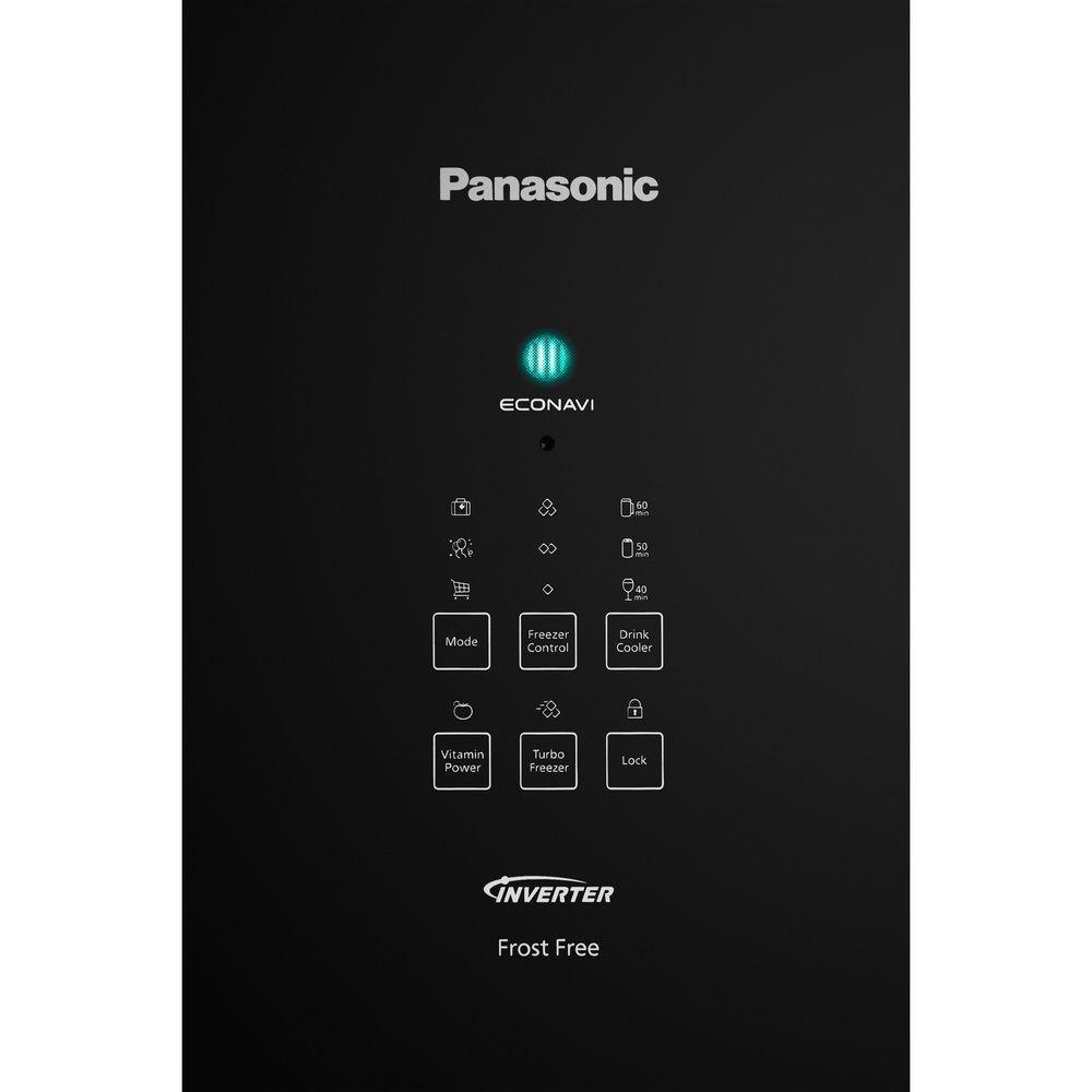 Geladeira Panasonic A+++ Frost Free 425L Black Glass NR-BB53GV3B 220V ...
