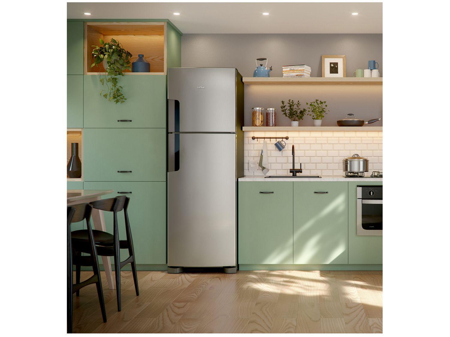 Geladeira/Refrigerador Consul Frost Free Duplex Inox 386L CRM44AK