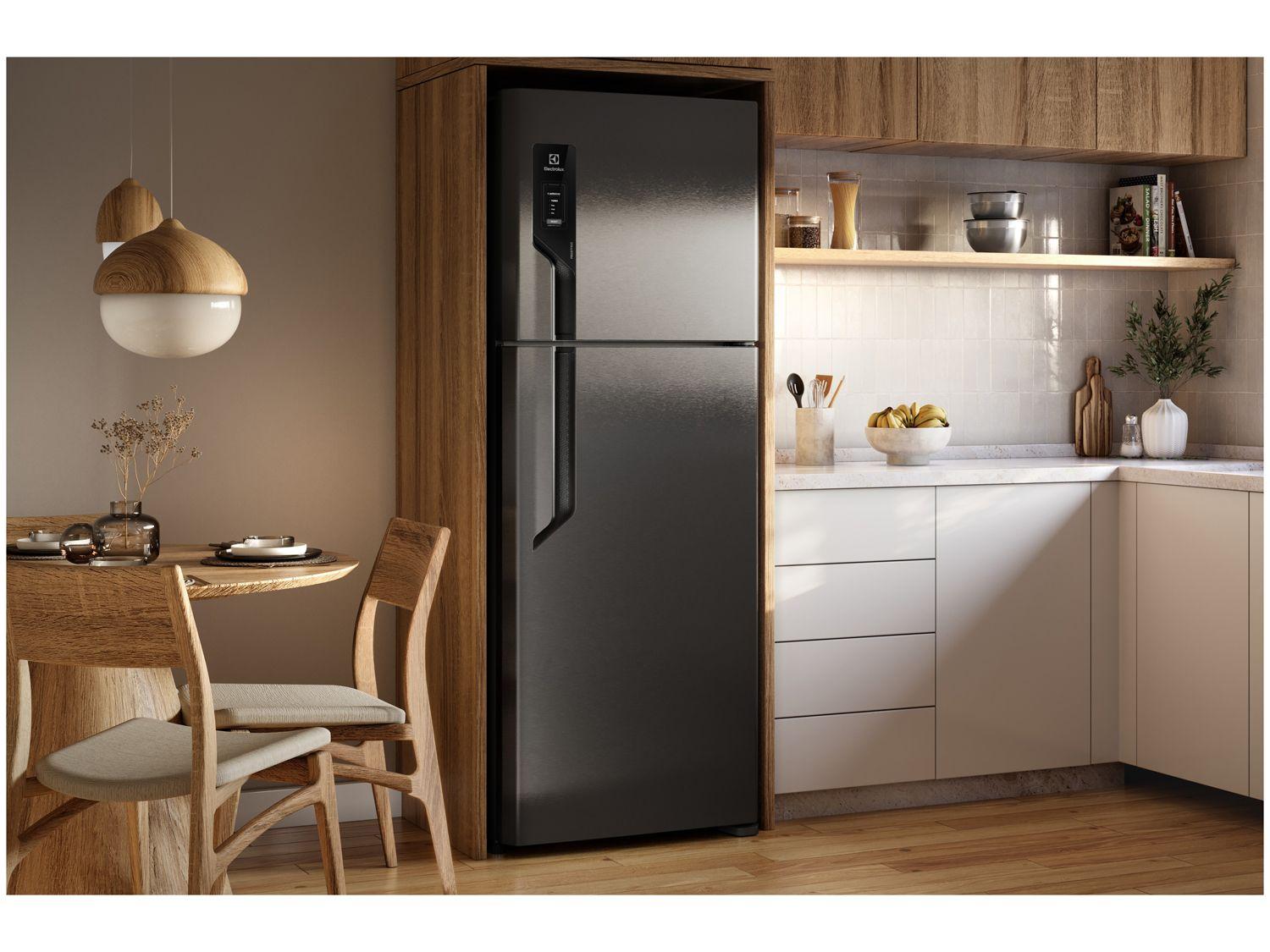 Geladeira/Refrigerador Electrolux Frost Free Duplex Black Inox Look ...