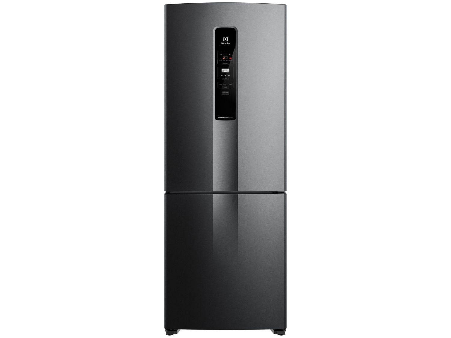 Geladeira/Refrigerador Electrolux Frost Free Inverse Black Inox Look ...