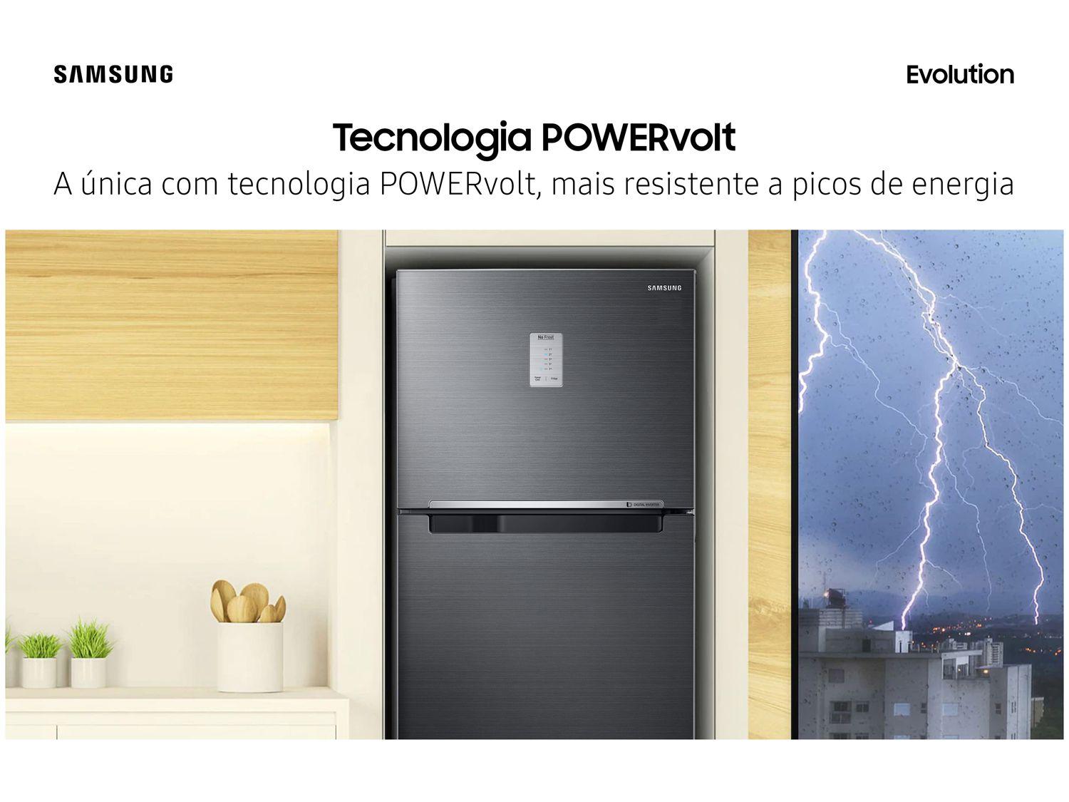 Geladeira/Refrigerador Samsung Frost Free Duplex Black Inox Look 440L ...