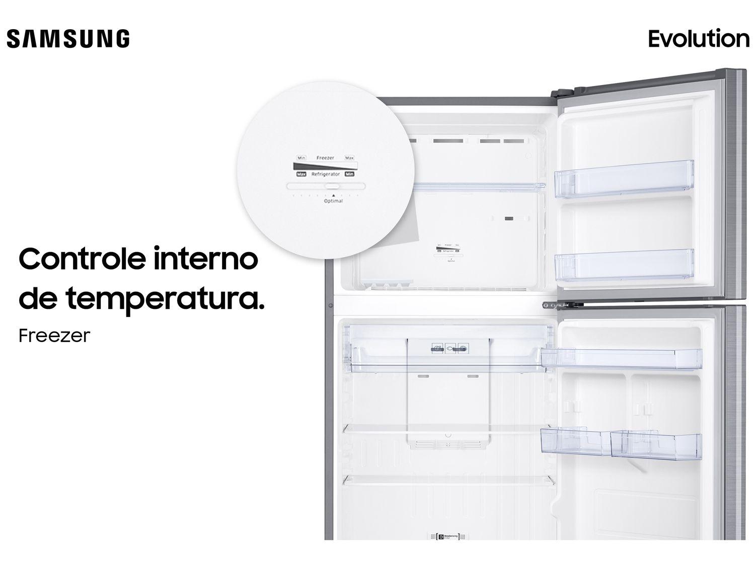 Geladeira/Refrigerador Samsung Frost Free Inverter - Duplex Inox Look ...