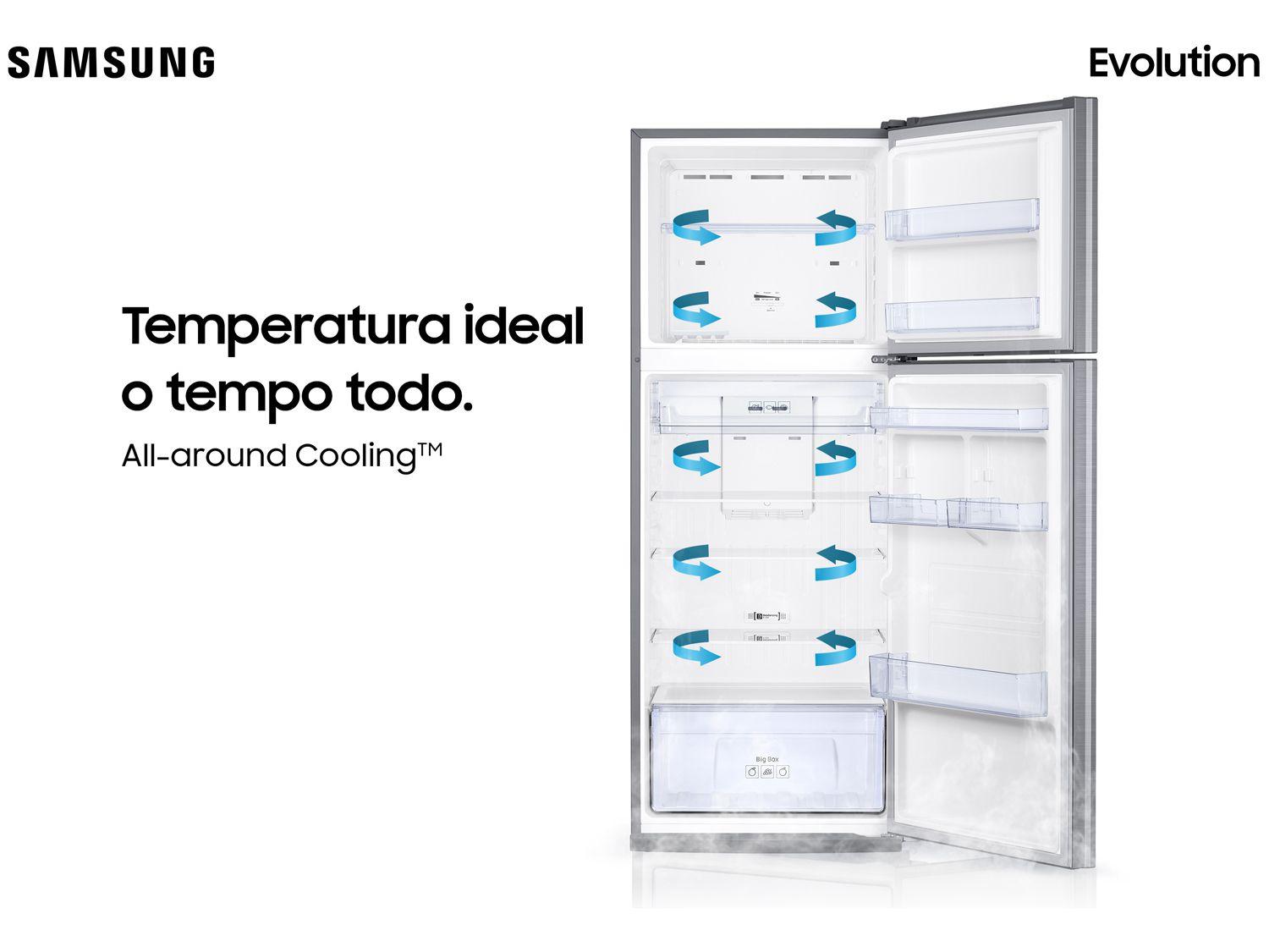 Geladeira/Refrigerador Samsung Frost Free Inverter - Duplex Inox Look ...