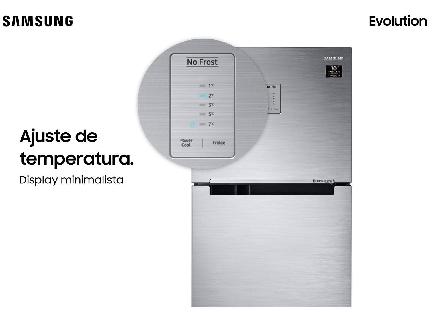 Geladeira/Refrigerador Samsung Frost Free Inverter - Duplex Inox Look ...
