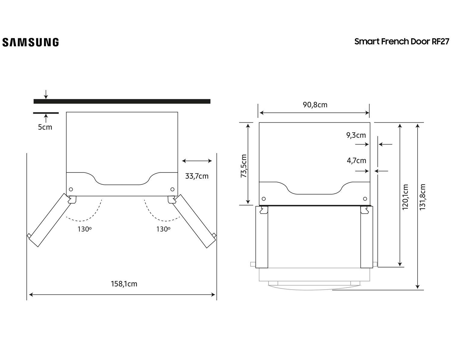 Geladeira/Refrigerador Samsung Smart Frost Free French Door 576L com ...