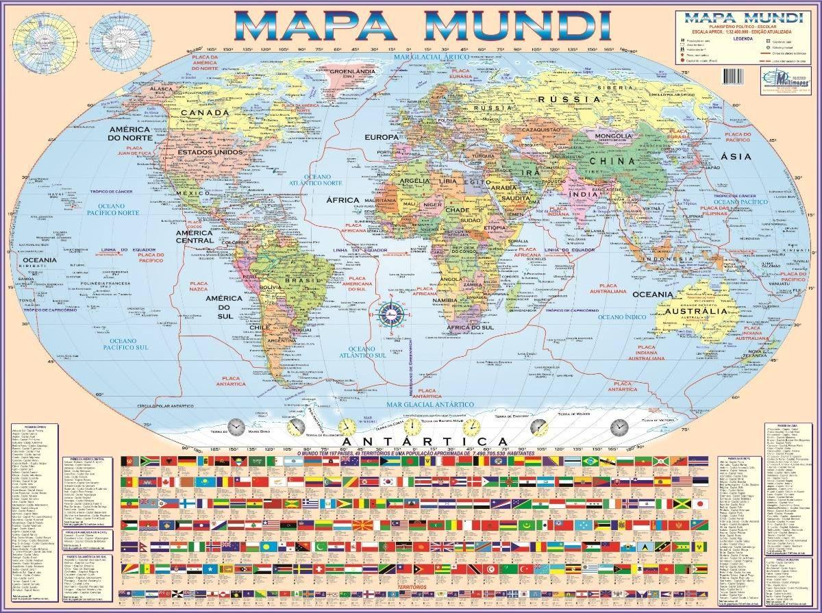 Mapa Do Globo Terrestre Globo Terrestre Com Mapa Do Mundo WORLDWIDE