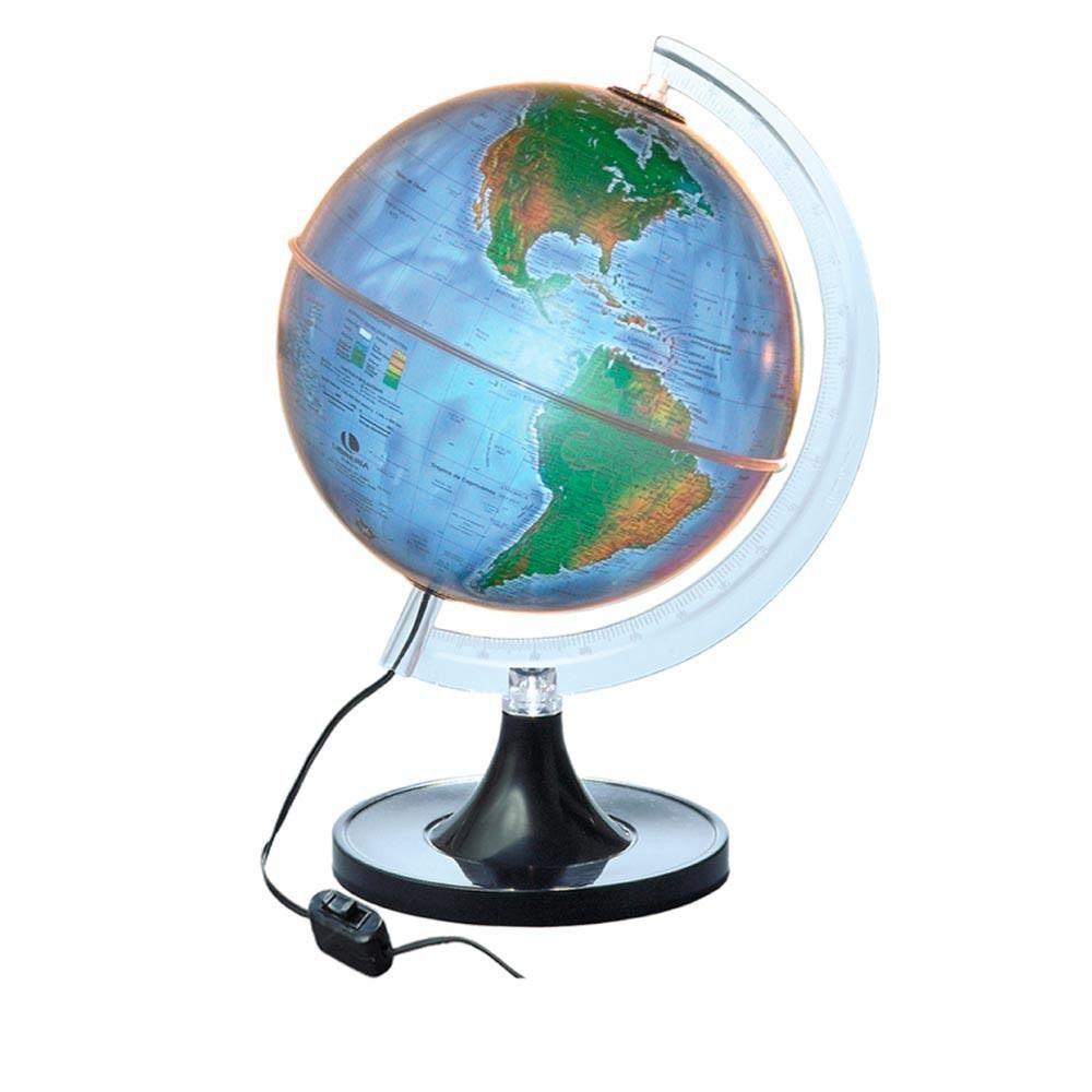 Globo Terrestre Iluminado 110v 21cm Relevo Abajur Star - Libreria ...