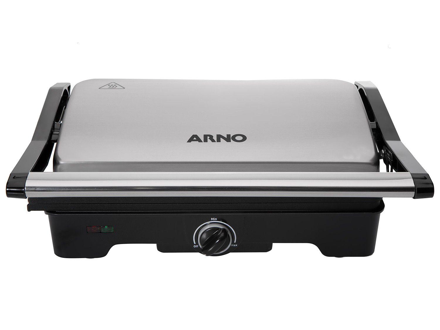 Grill Arno Dual Inox Gnox Retangular - 1100W Coletor de Gordura - Grill ...